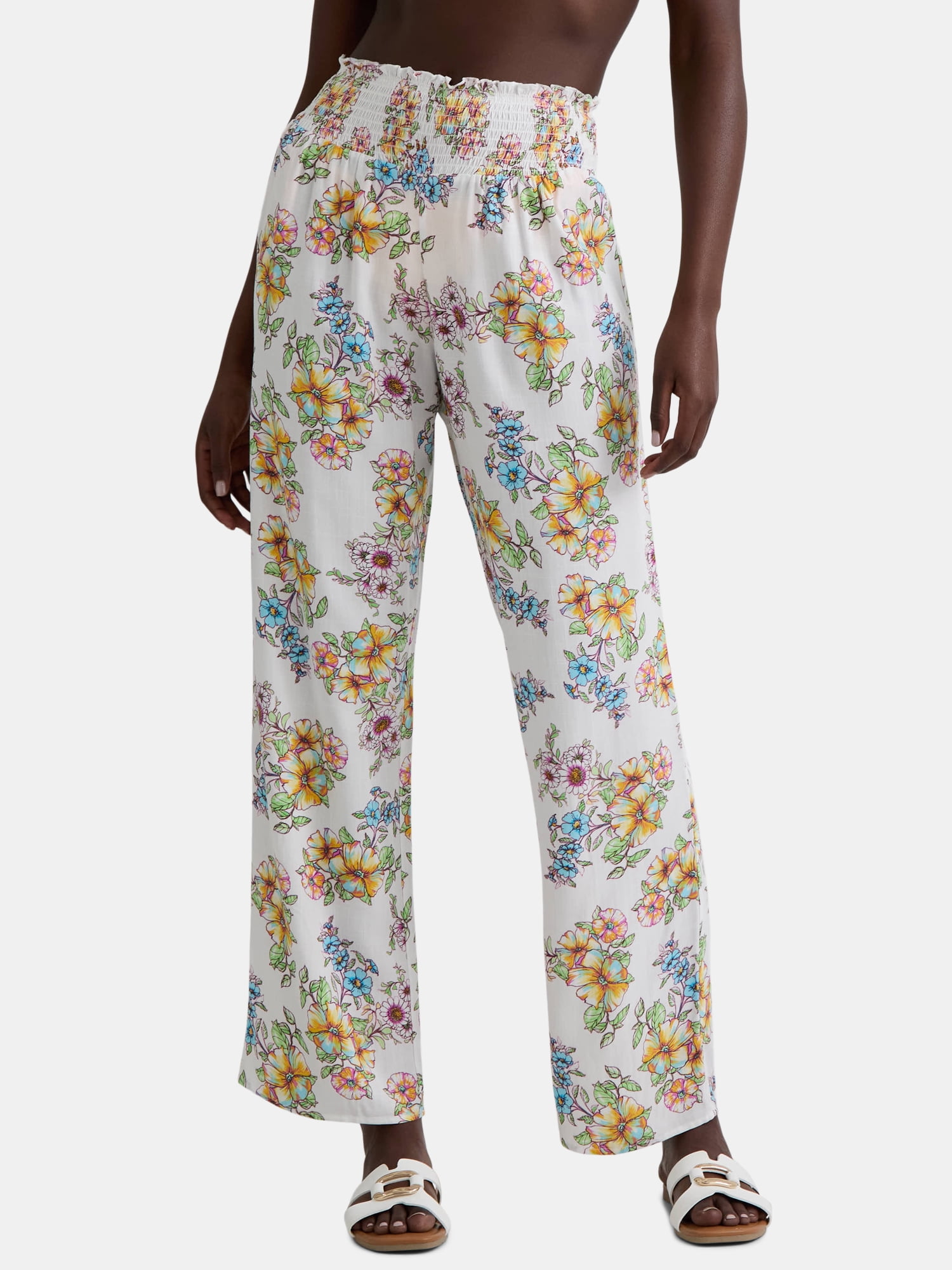 Jessica Simpson Women’s Smocked Coverup Pants, Sizes XS-XXL - Walmart.com