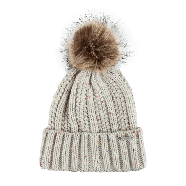 Jessica Simpson Women's Speckled Ribbed Knit Beanie Hat - Walmart.com
