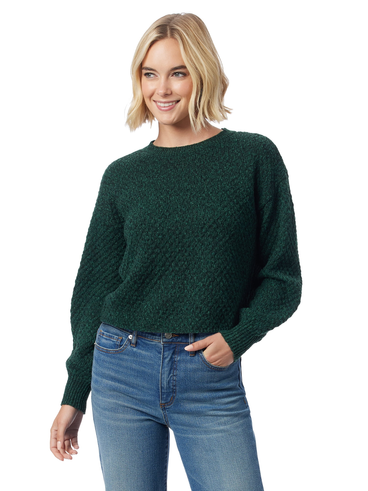 Jessica Simpson Women's & Women's Plus Size Suki Crop Pullover, Sizes ...