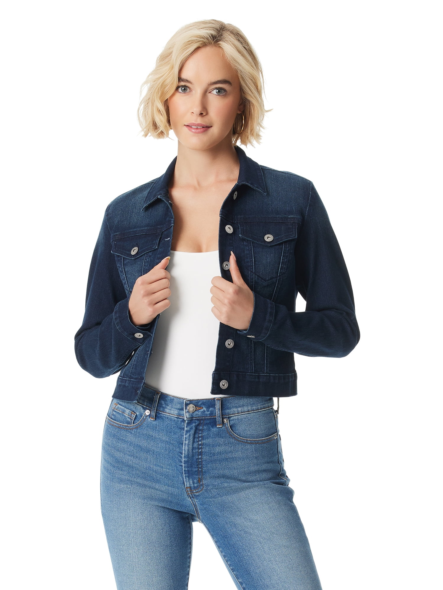 Jessica Simpson Women's and Women's Plus Uptown Embroidered Jacket ...