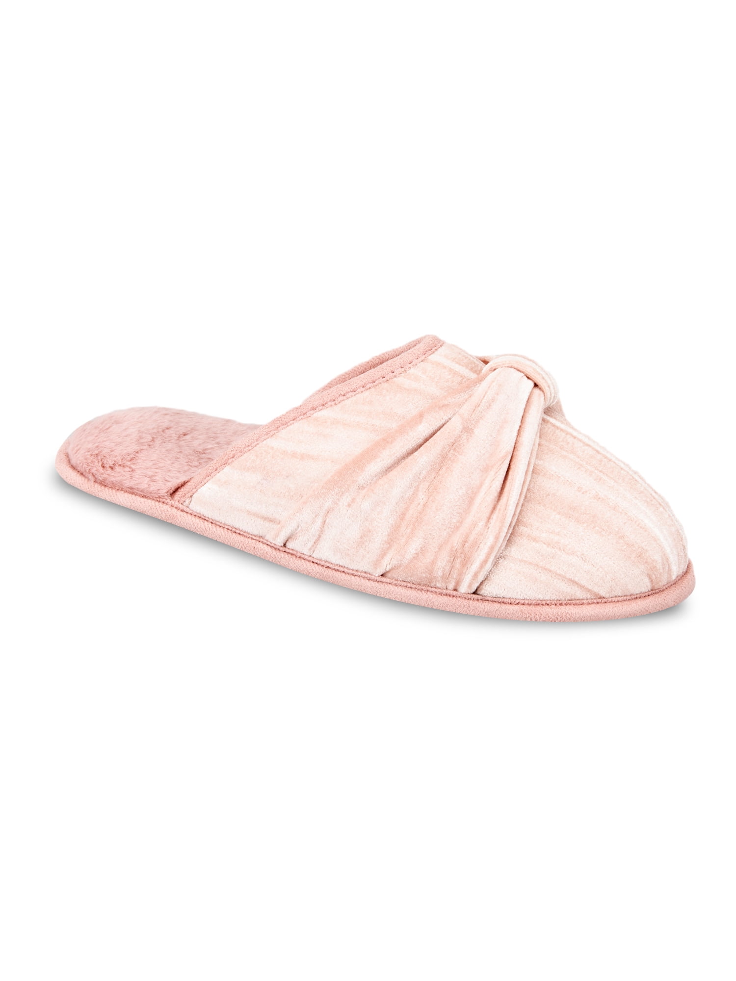 Jessica Simpson Velour Twisted Knot Slide-On Scuff Slipper - Walmart.com