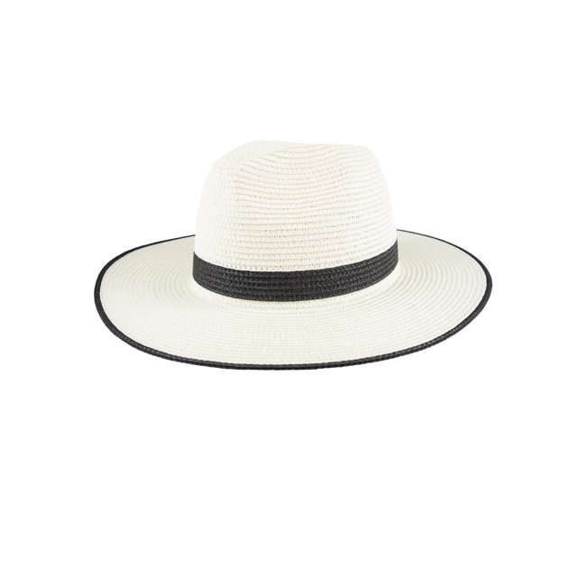 Jessica Simpson Women's Wide Brim Straw Fedora Beach Hat - Walmart.com