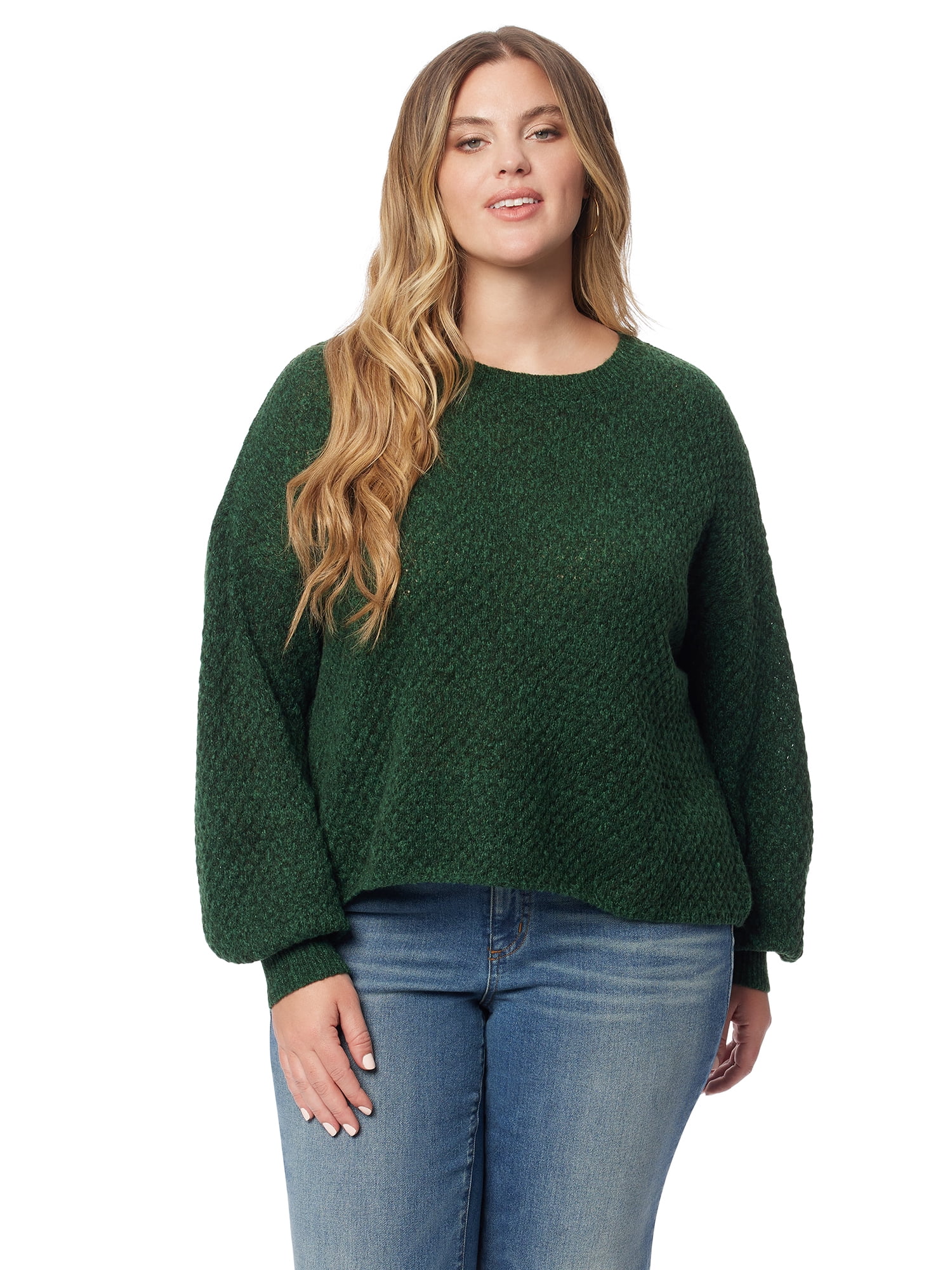 Jessica Simpson Women's & Women's Plus Size Suki Crop Pullover, Sizes ...