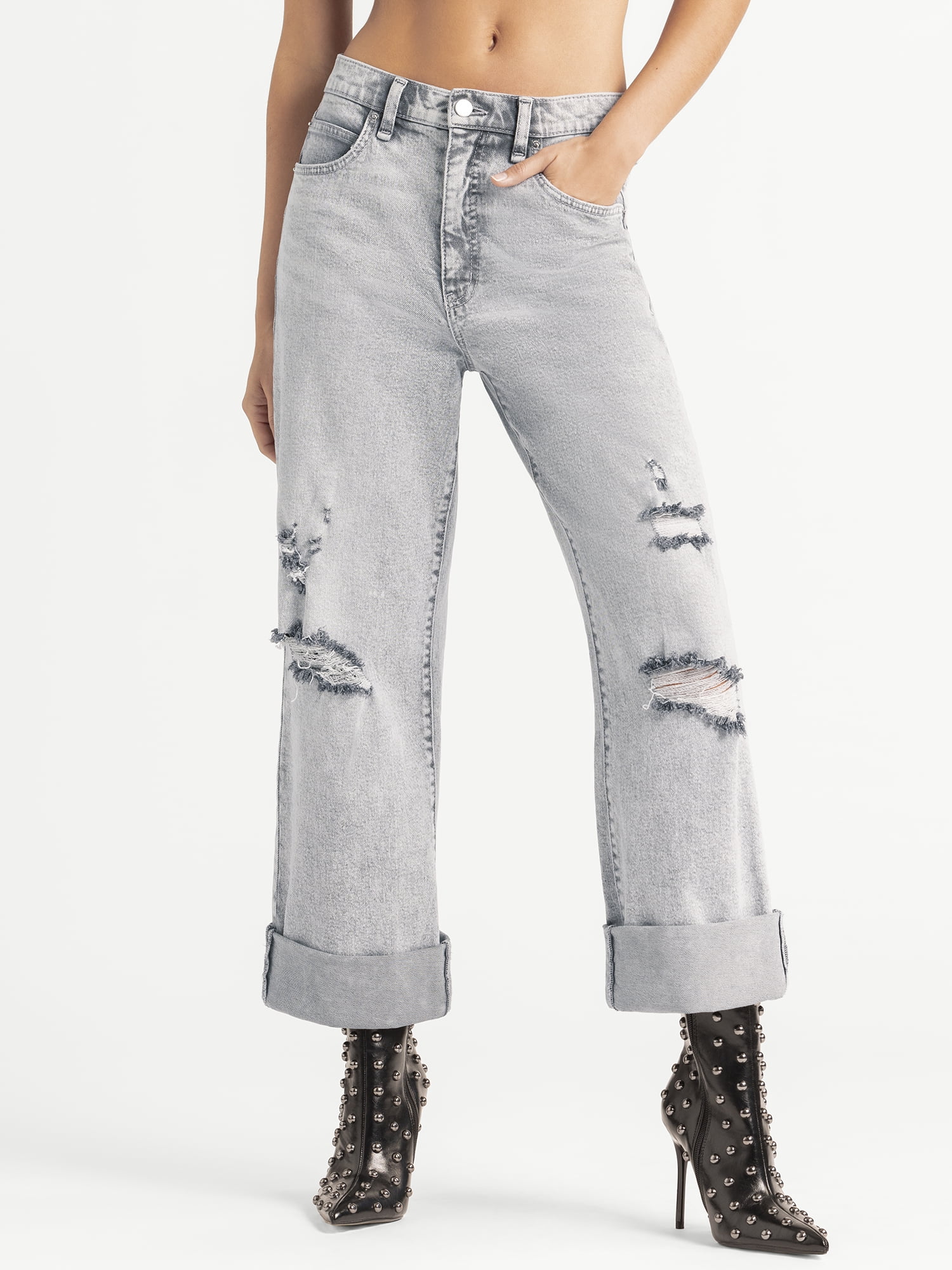 Jessica Simpson Women's and Women's Plus Zinnia Boyfriend Jeans, 25 ...