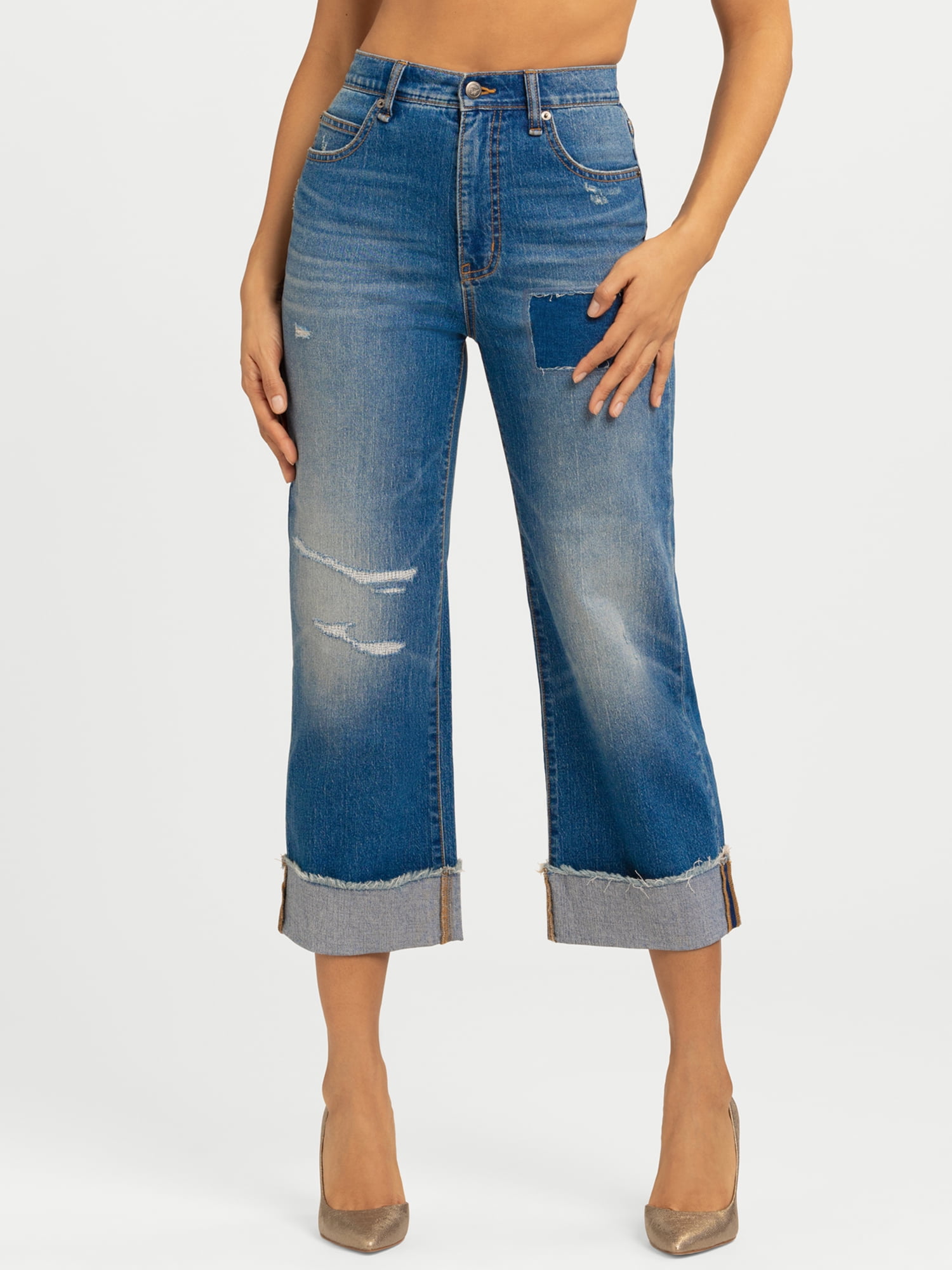 Jessica Simpson Women's and Women’s Plus Zinnia Boyfriend Jeans, 25 ...