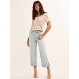 Jessica Simpson Women's Zinnia Wide Leg Boyfriend Jeans, Sizes 2-16 ...