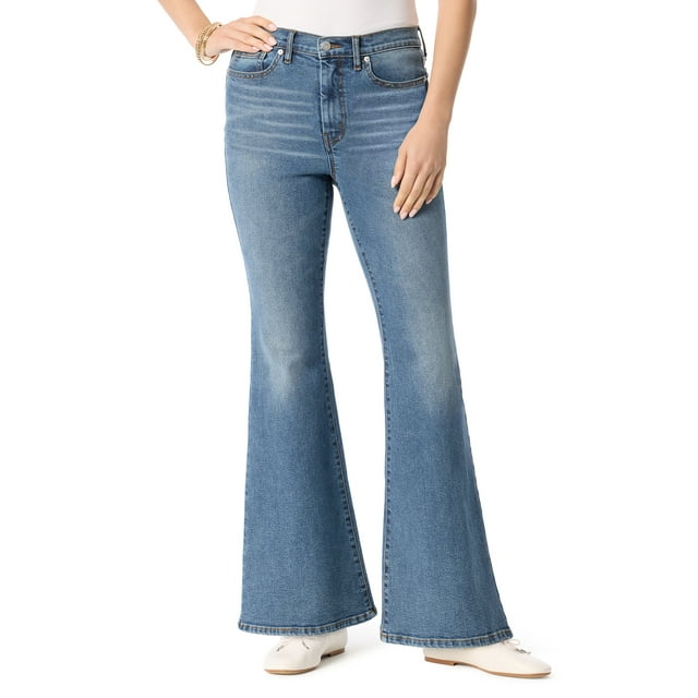 Jessica Simpson Women's and Women's Plus Daisy Fitted Flare Jeans ...