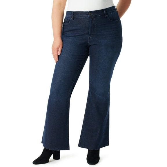 Jessica Simpson Women's Daisy Fitted Flare Jeans, 32.5" Inseam Regular ...