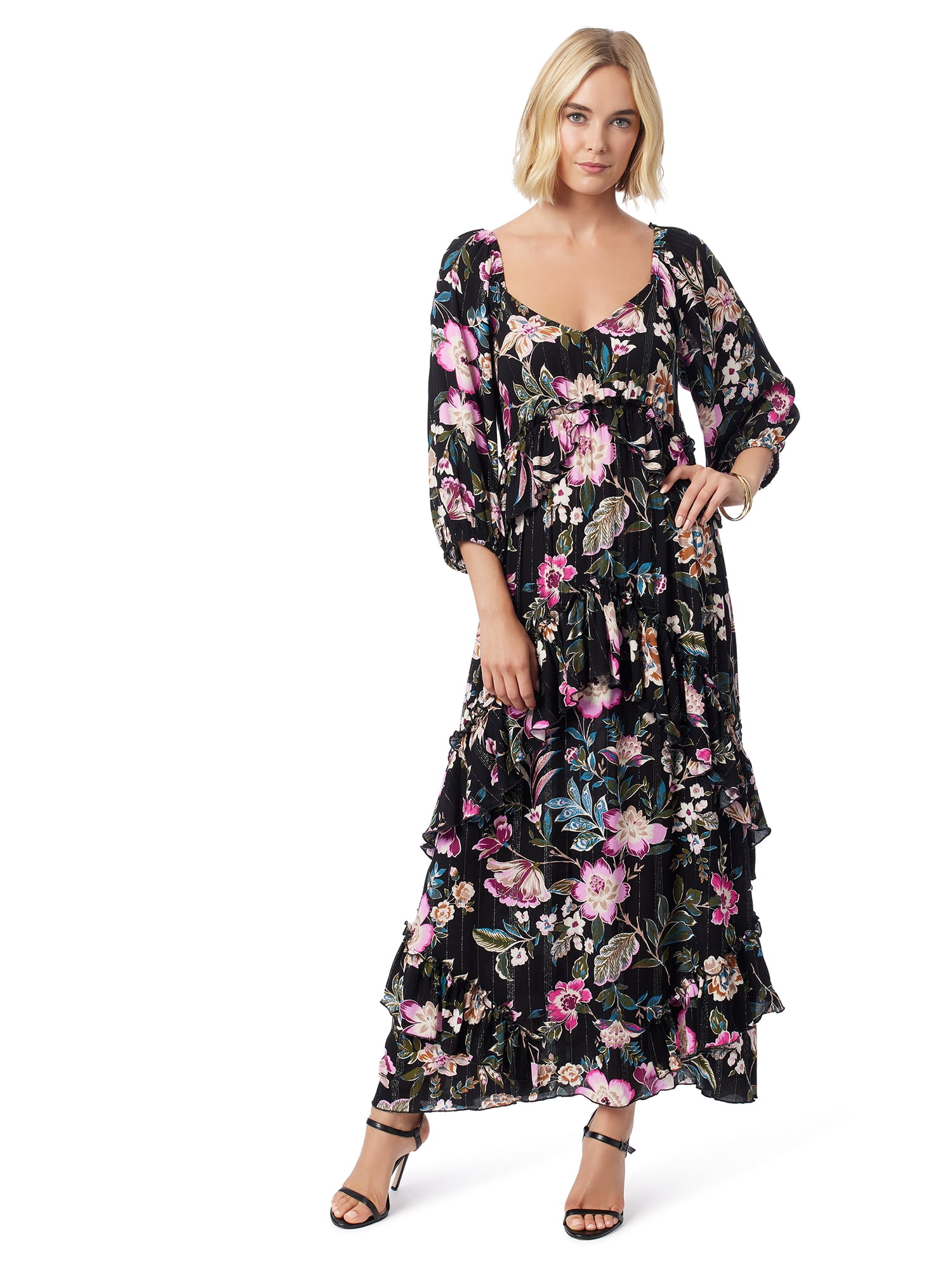 Jessica Simpson Women's and Women's Plus Damia Maxi Dress, Sizes XS-4X ...