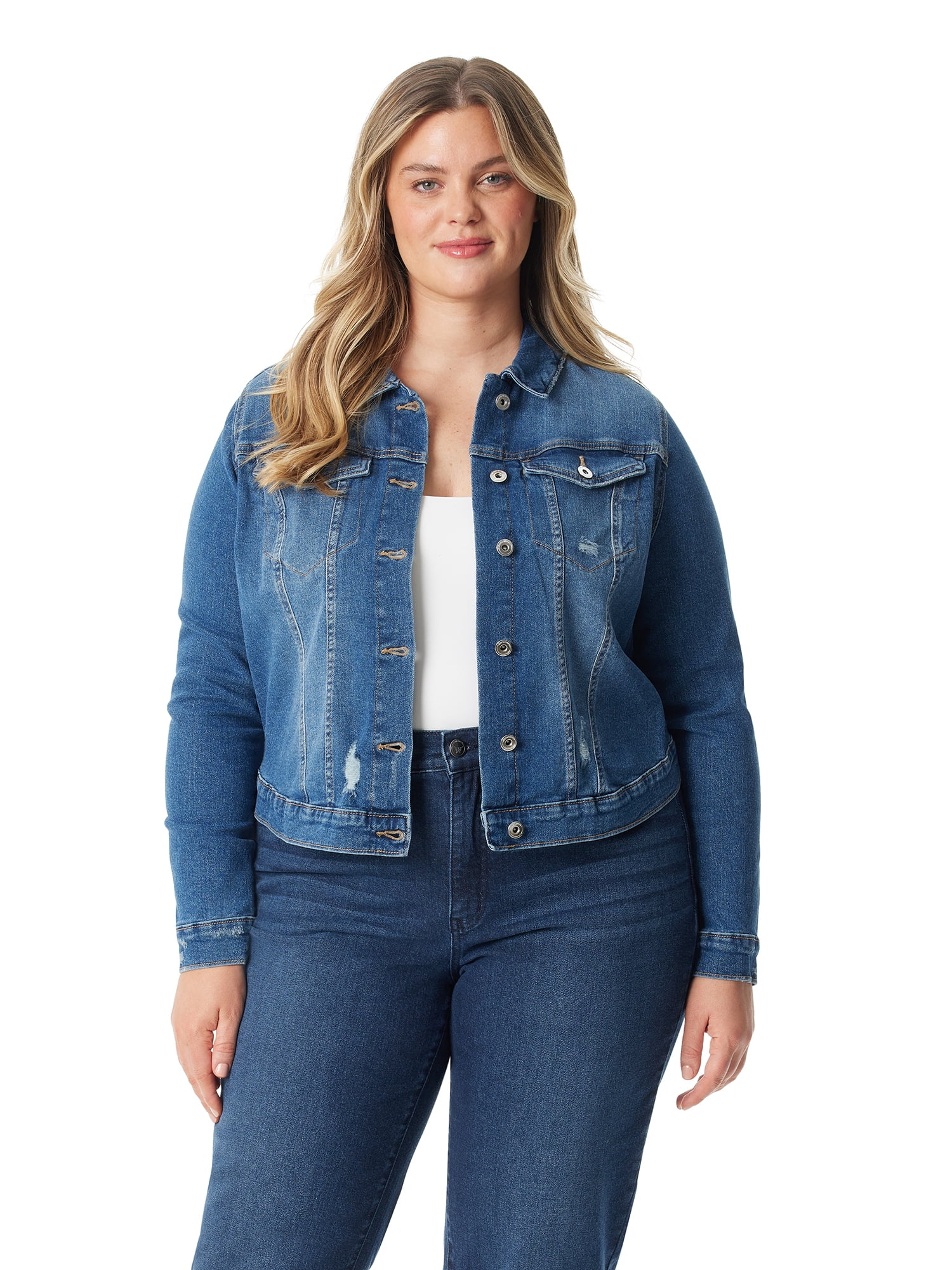 Jessica Simpson Women's and Women's Plus Uptown Classic Jacket, Sizes ...