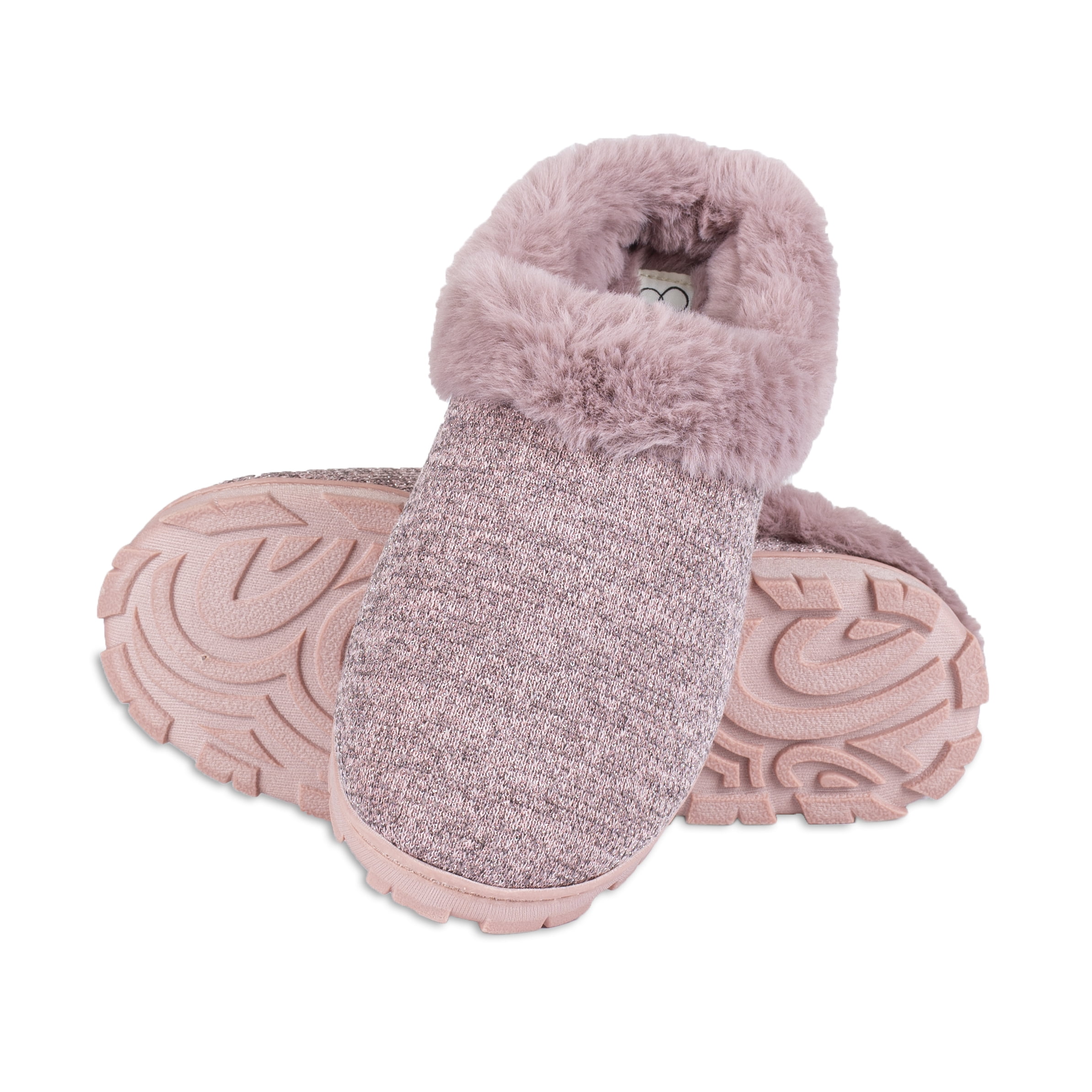 Jessica Simpson Womens Fluffy Clog Slipper with Memory Foam - Walmart.com