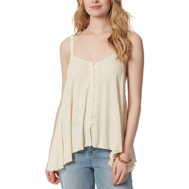 Jessica Simpson Womens Gwen Hi-Low Button-Down Tank Top - Walmart.com