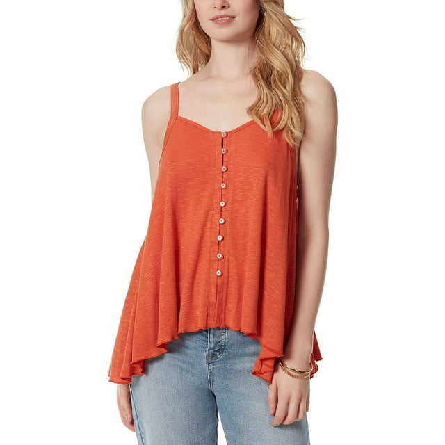 Jessica Simpson Womens Gwen Hi-Low Button-Down Tank Top - Walmart.com