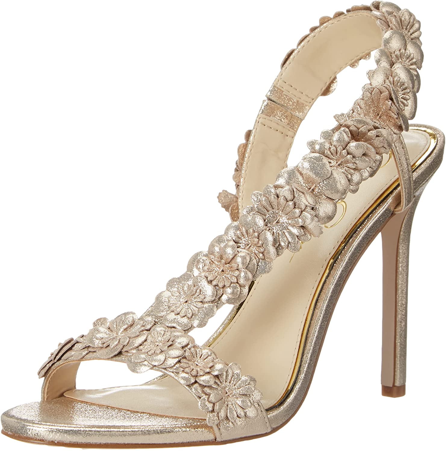 Jessica Simpson Womens Jessin High Heel Sandal Heeled 10 Champagne ...