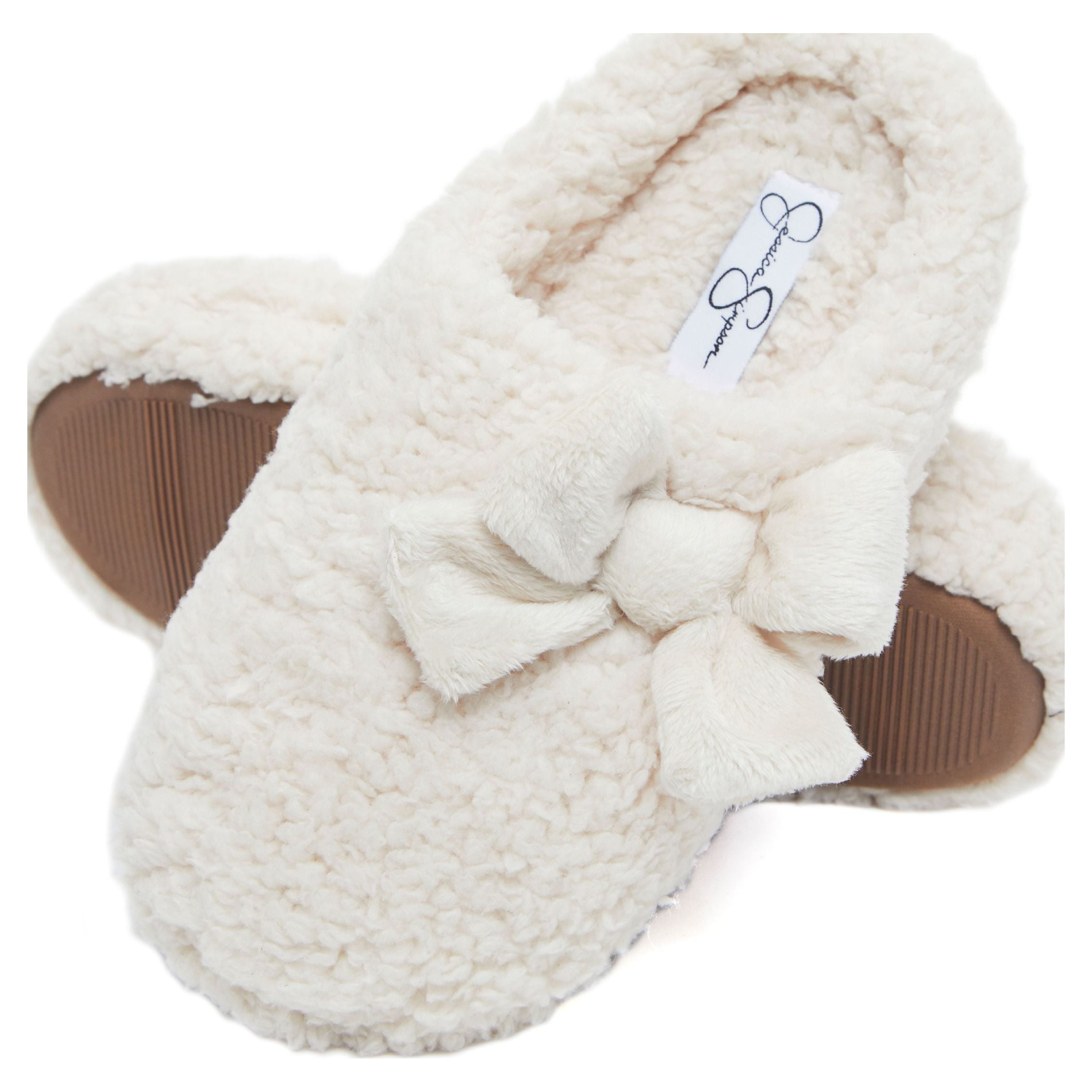 Jessica Simpson Women's Soft Sole Plush Marshmallow Clog House Slippers ...