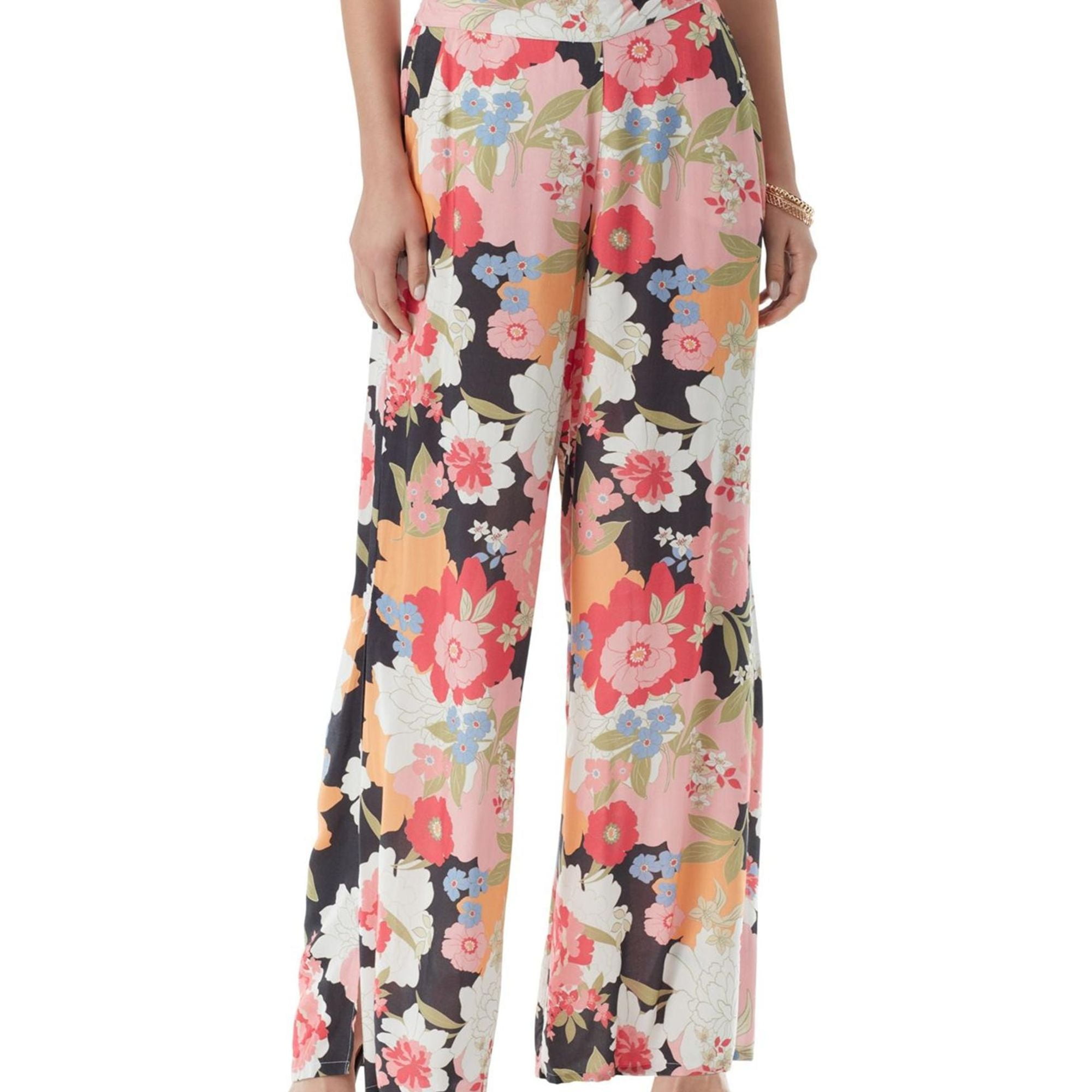 Jessica Simpson Womens Shaye Casual Wide Leg Pants, Multicoloured, X ...