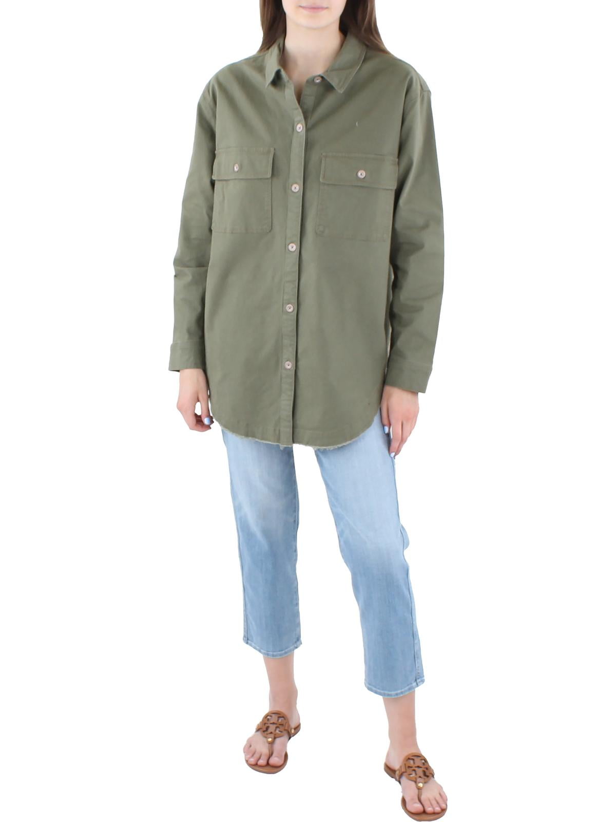 Jessica Simpson Womens Tenley Lightweight Overshirt Shirt Jacket ...