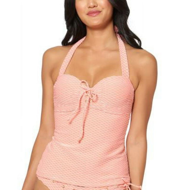 Jessica Simpson Womens Underwire Halter Swim Top Separates
