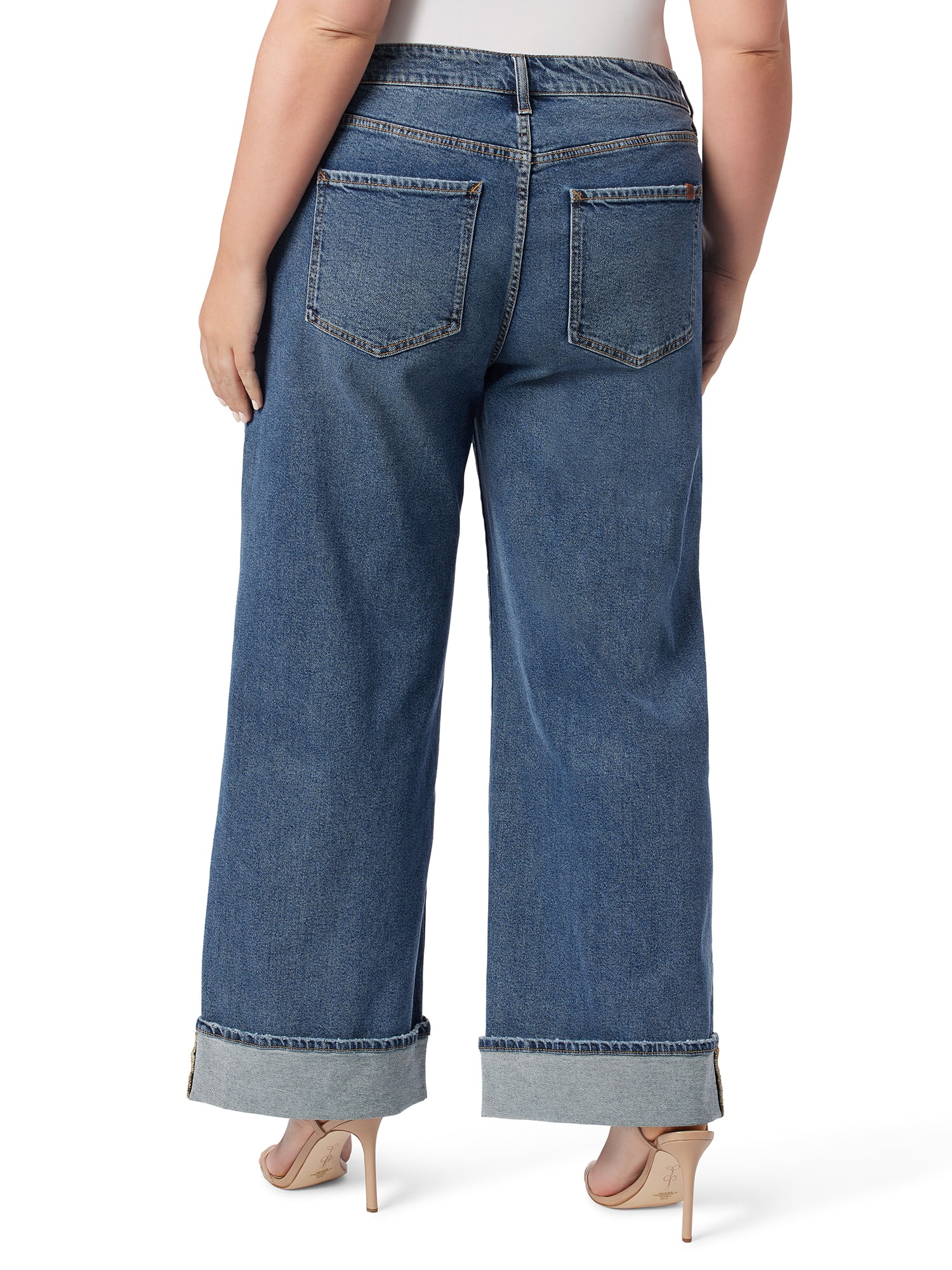 Jessica Simpson Women's Freesia Wide Leg With Cuff Jeans, Sizes 2-24W ...