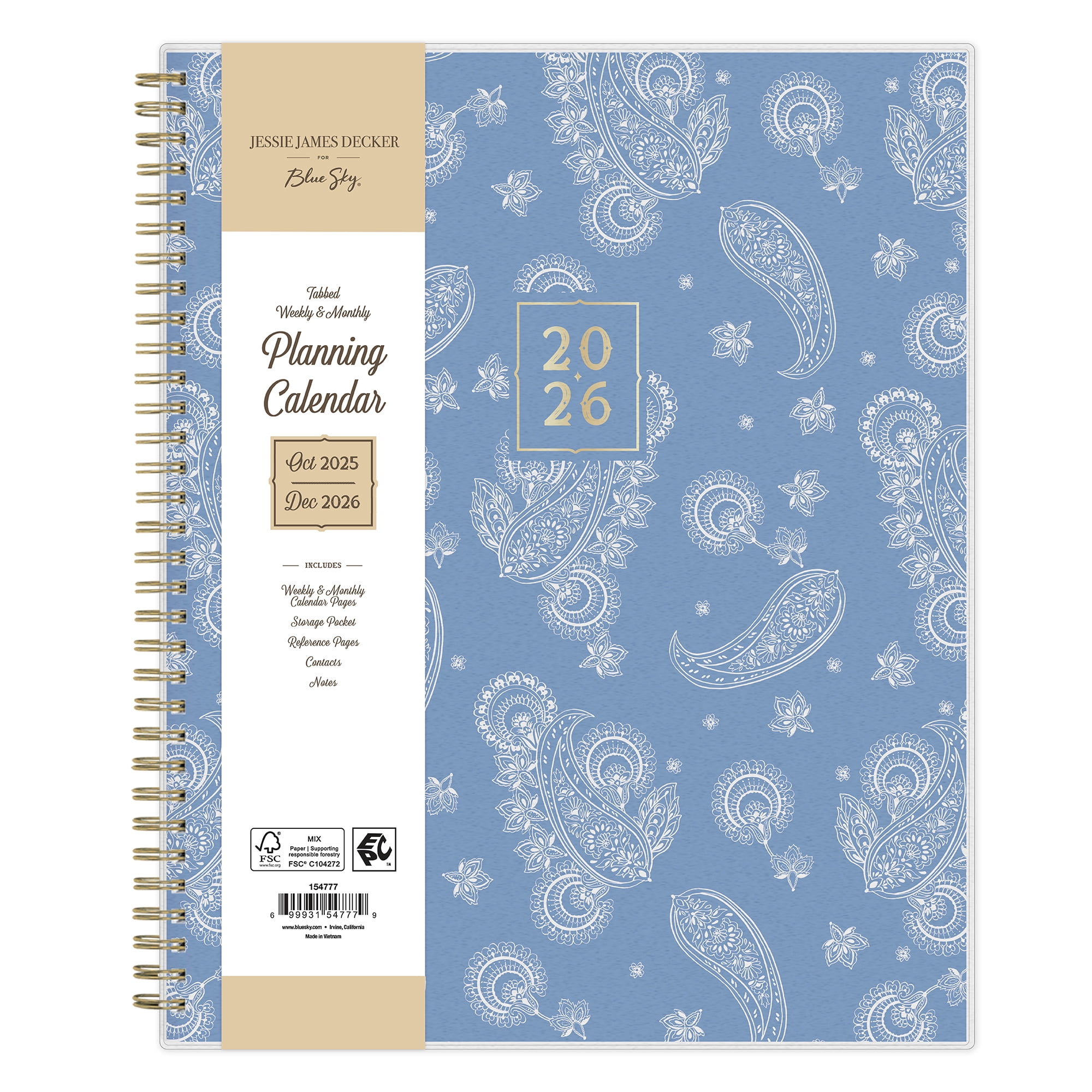 Jessie James Decker for Blue Sky Monthly Weekly Large Planner (8.5" x ...