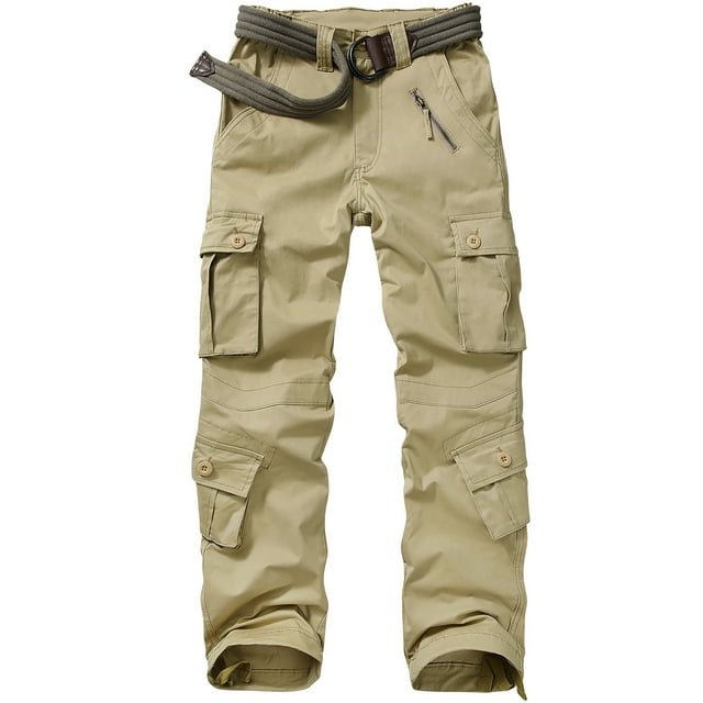 POENTAB Cargo Pants for Women Cotton Work Pant Hiking Tactical Military ...