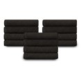 Jessy Home 12 Pack Dark Brown Washcloths for Bathroom 13x13 Inch Ultra Soft Hand Face Towels ...