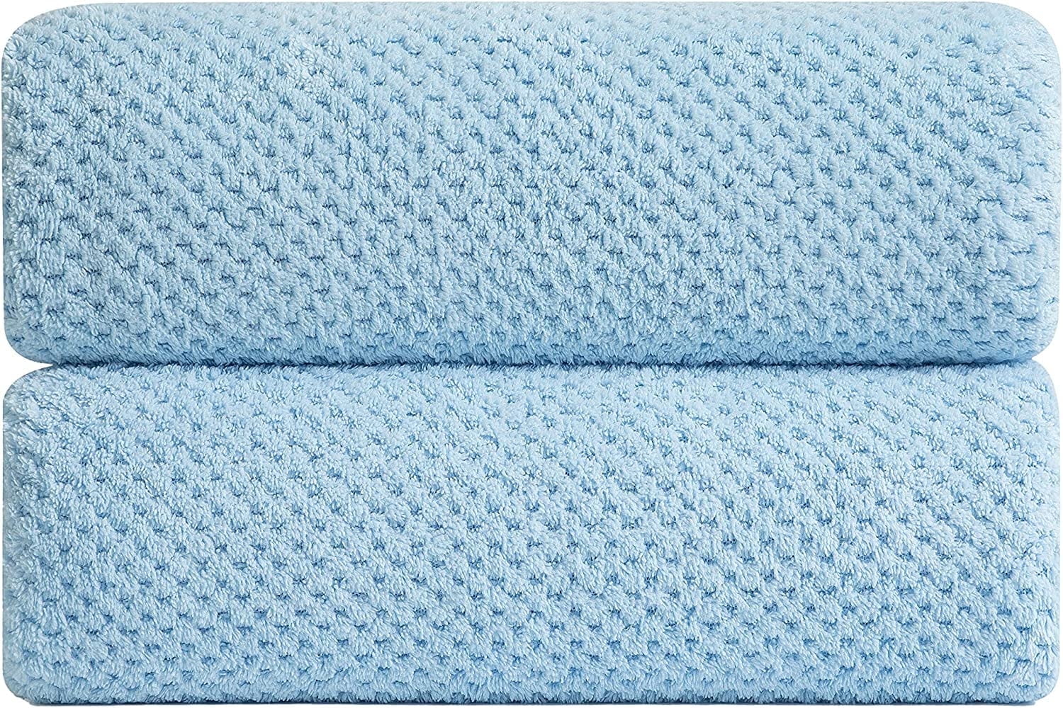 Jessy Home 2 Pack - 16"x31" Blue Hand Towels Set Ultra Soft Cozy Towels ...