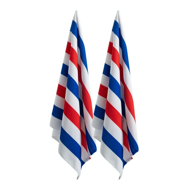 Jessy Home 2 Pack Large Oversized Beach Towels Set 30"*60" Cabana ...