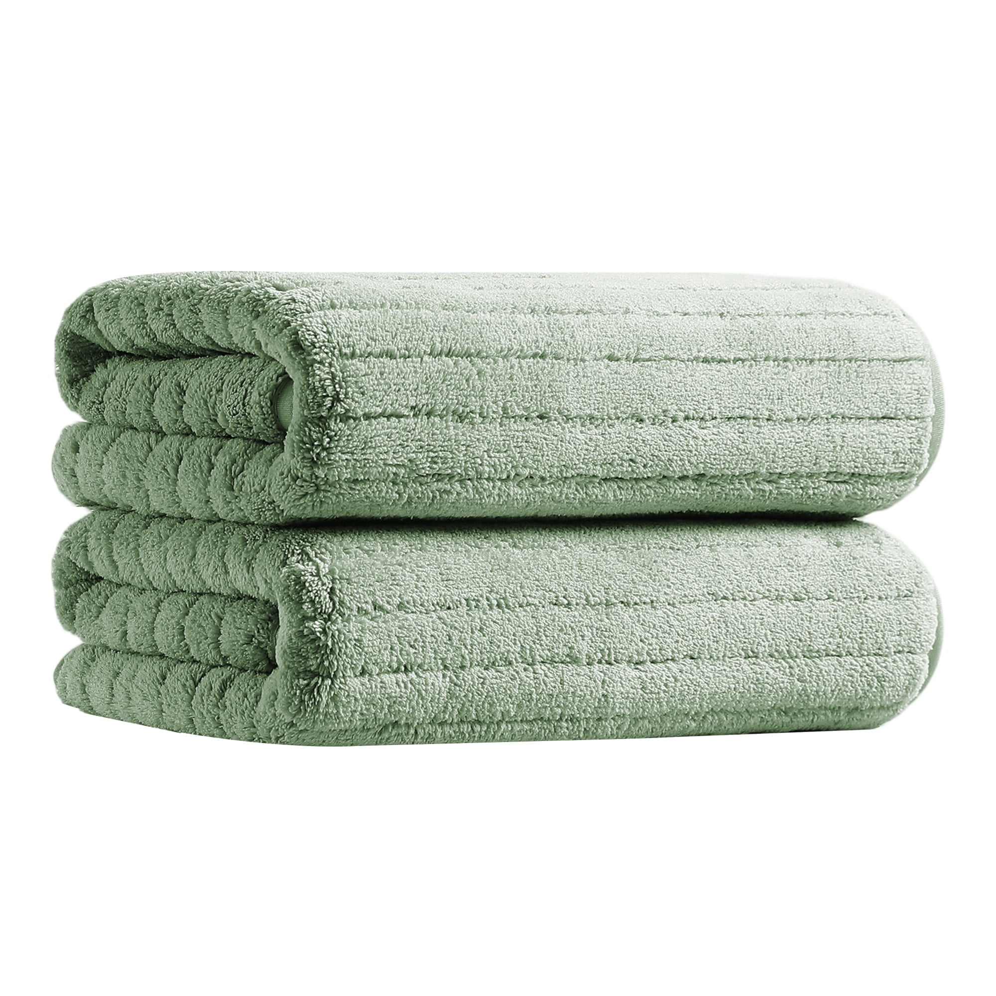 Jessy Home 2 Pack Light Green Stripe Hand Towels Set - Walmart.com