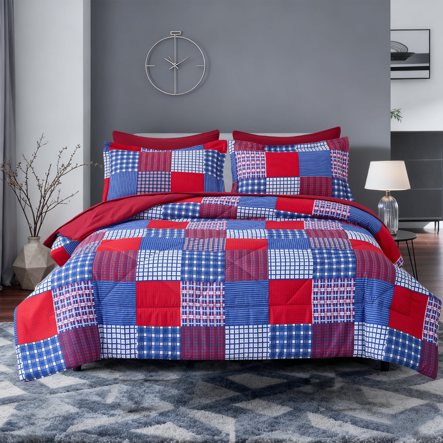 Red And Blue Comforter Set