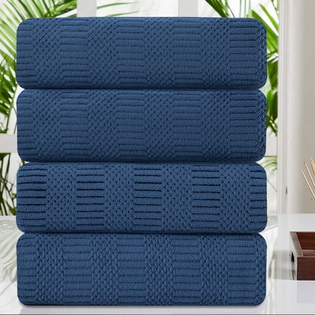 Jessy Home 4 Pack Large Bath Towel Set 600 GSM Ultra Soft Oversized ...