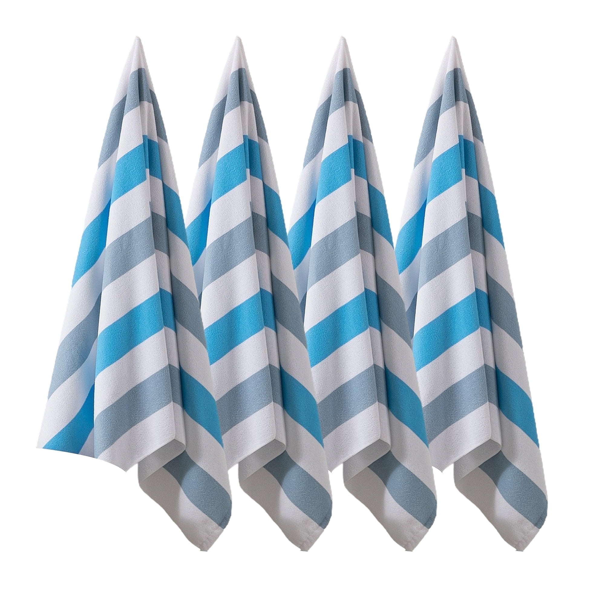 "Jessy Home 4 Pack Microfiber Large Beach Towels Set 30""*60"" Cabana ...