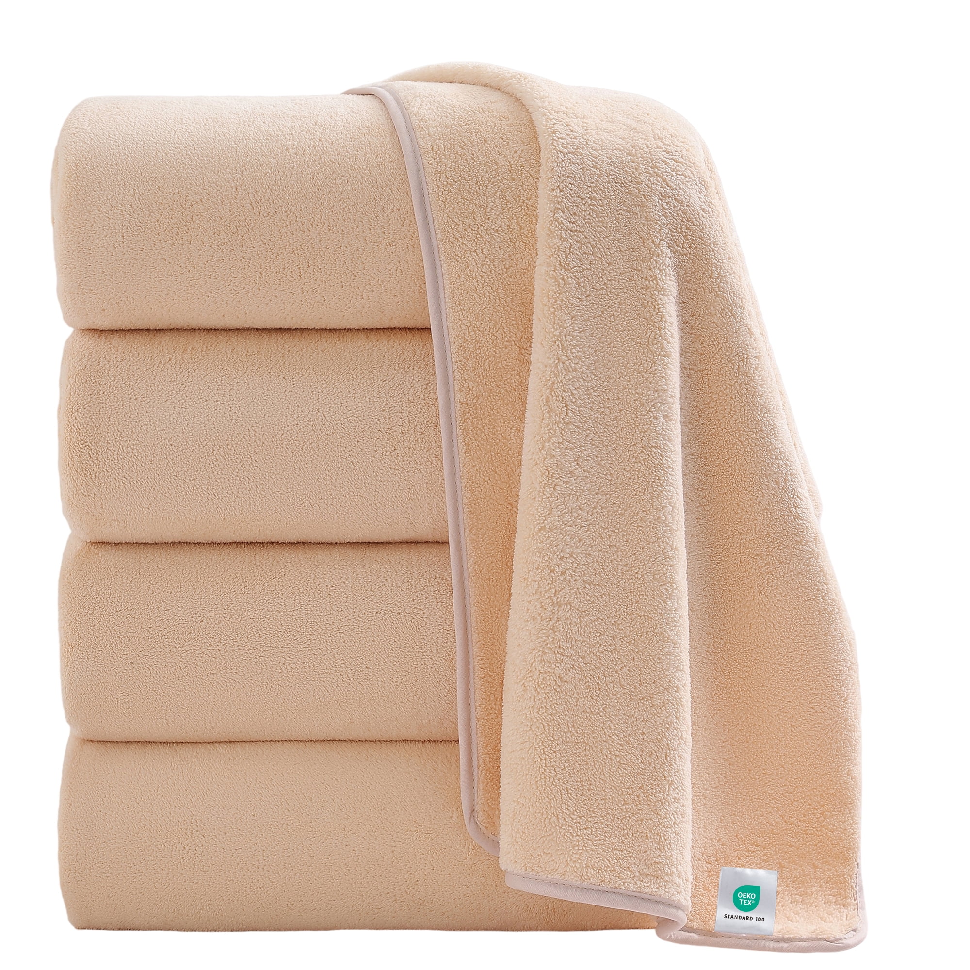 Jessy Home 4 Pack Oversized Bath Sheet Champagne Towels 700 GSM Ultra ...