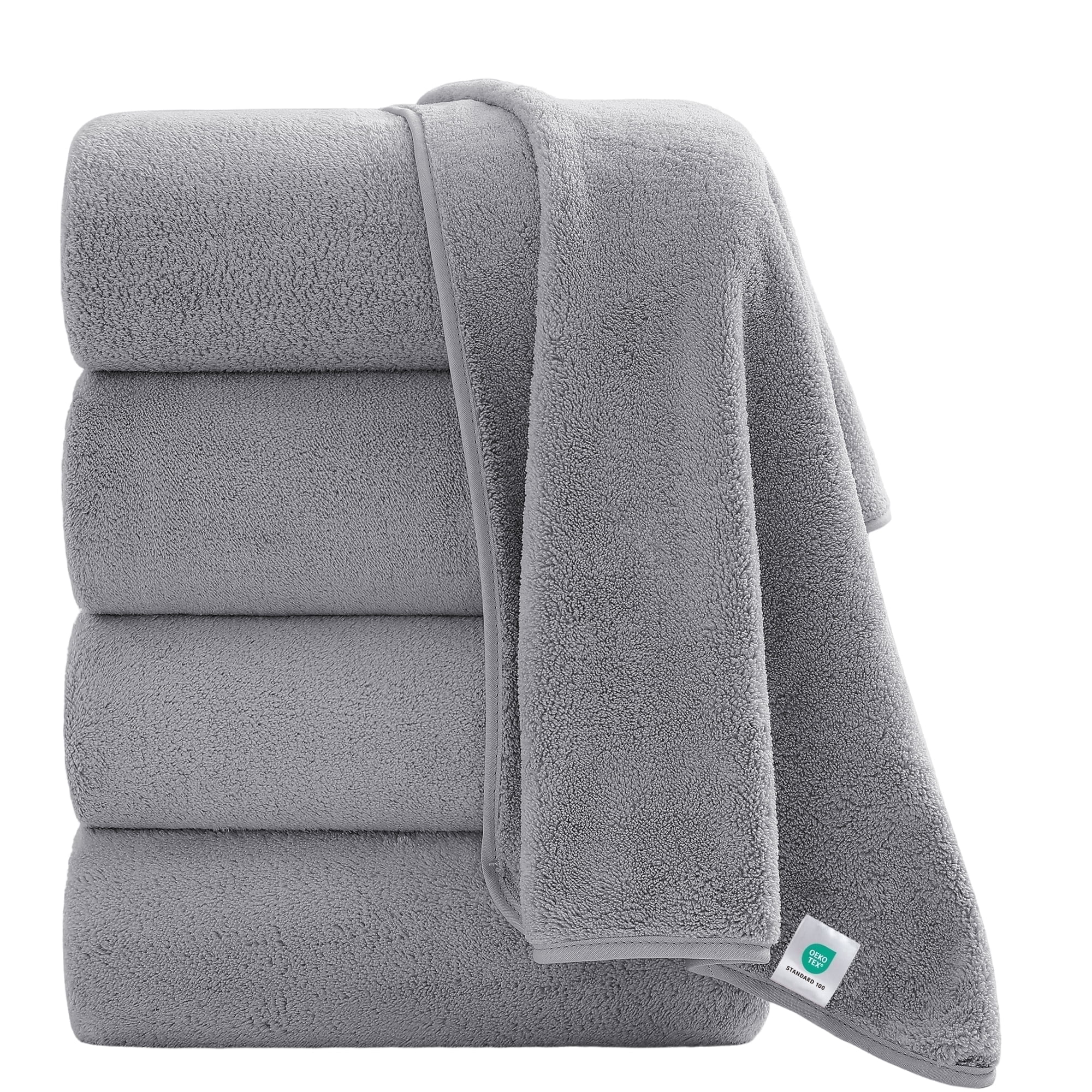 Jessy Home 4 Pack Oversized Bath Sheet Towels 700 GSM Ultra Soft Light ...