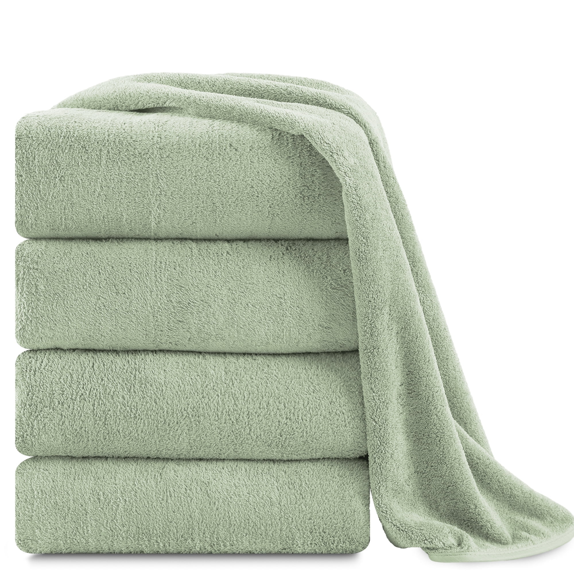 Jessy Home 4 Pack Oversized Bath Sheet Towels 700 GSM Ultra Soft Light ...