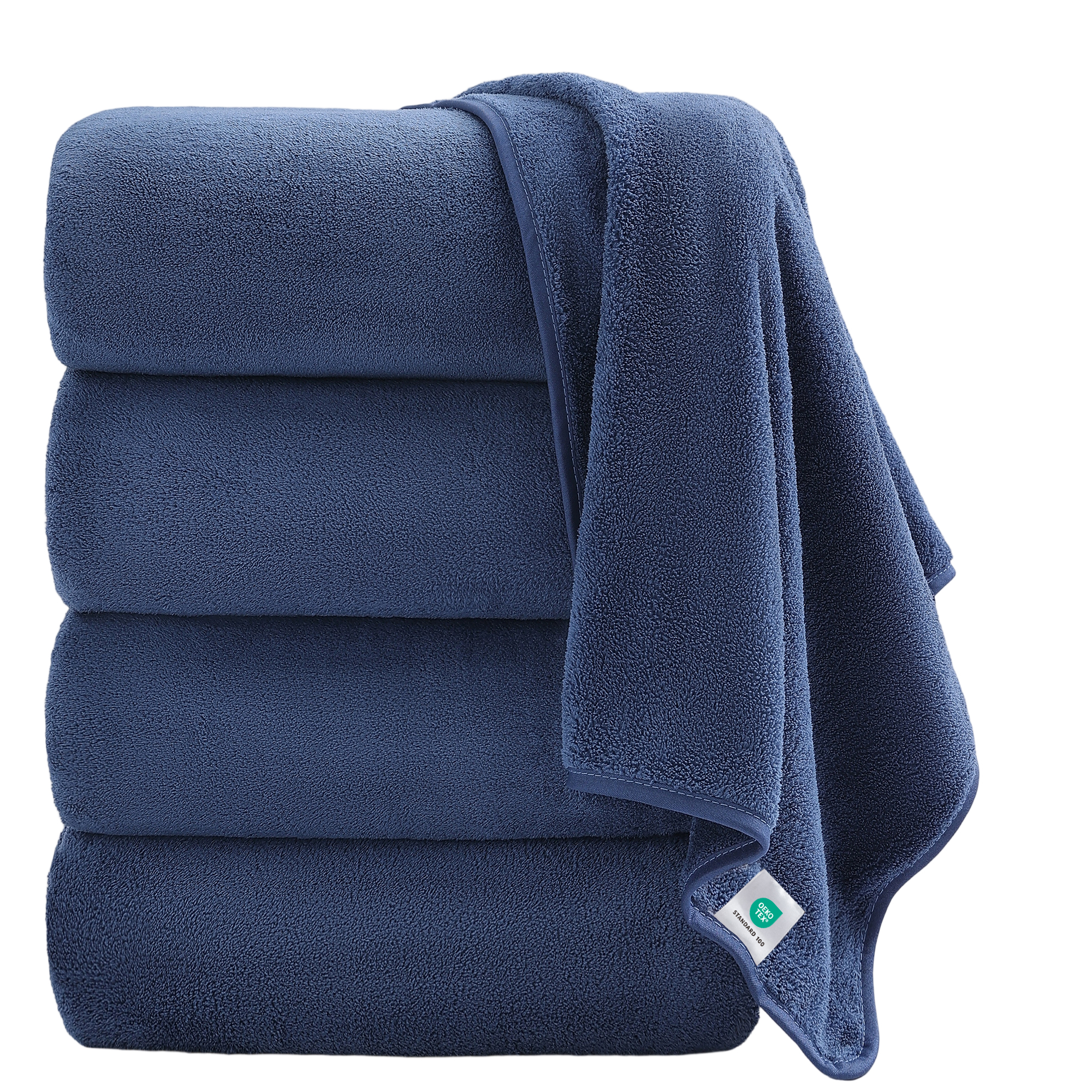 Jessy Home 4 Pack Oversized Bath Sheet Towels 700 GSM Ultra Soft Navy ...