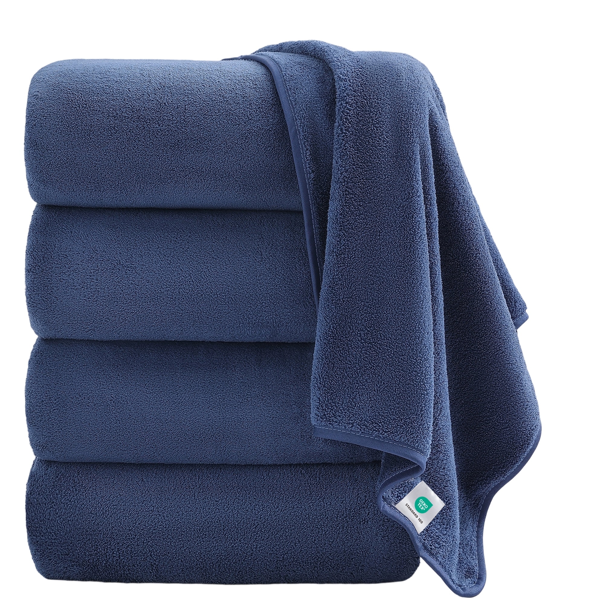 Jessy Home 4 Pack Oversized Bath Sheet Towels 700 GSM Ultra Soft Navy ...