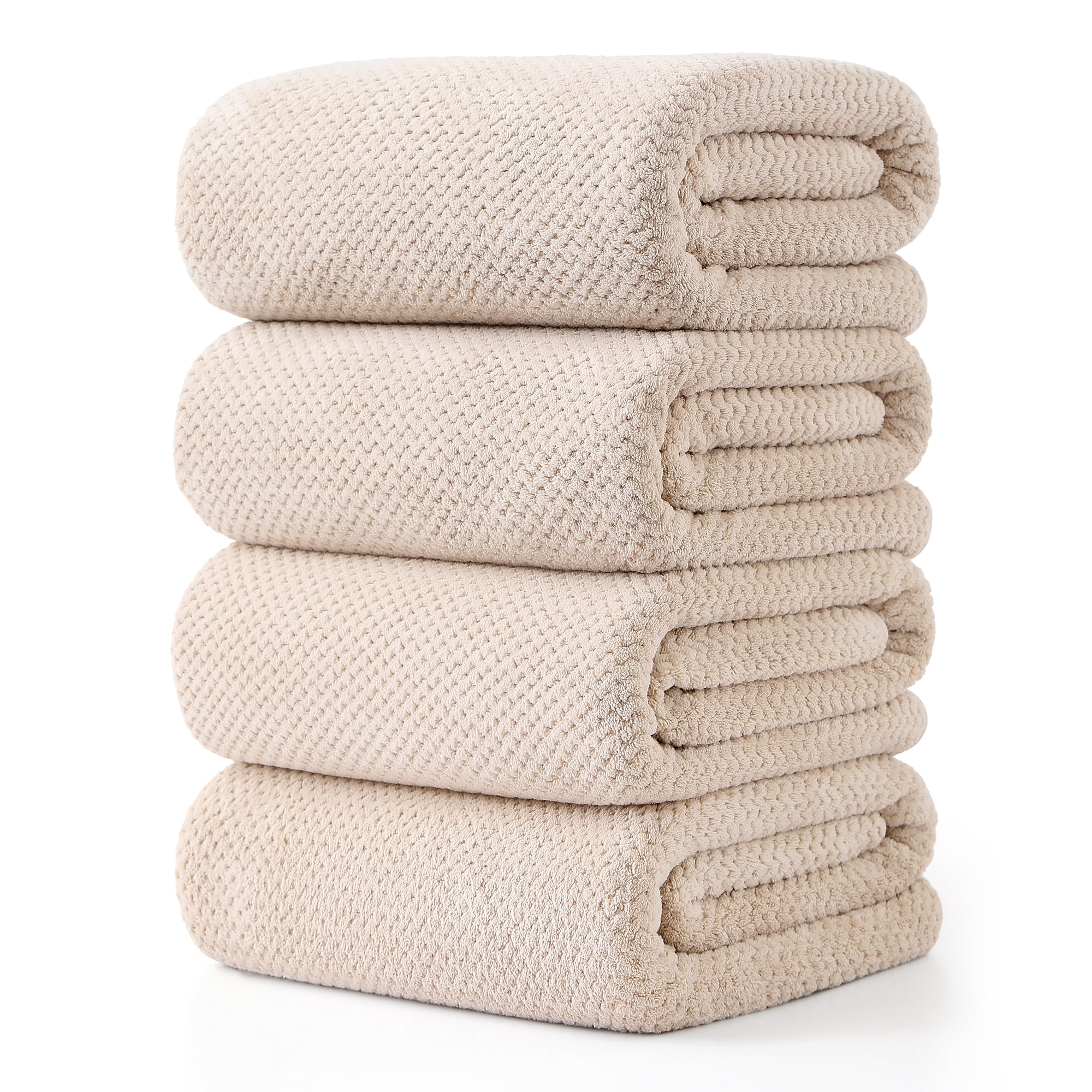 Jessy Home Oversized 4 Pack Bath Towels 35 x 70 Inches Soft Plush ...