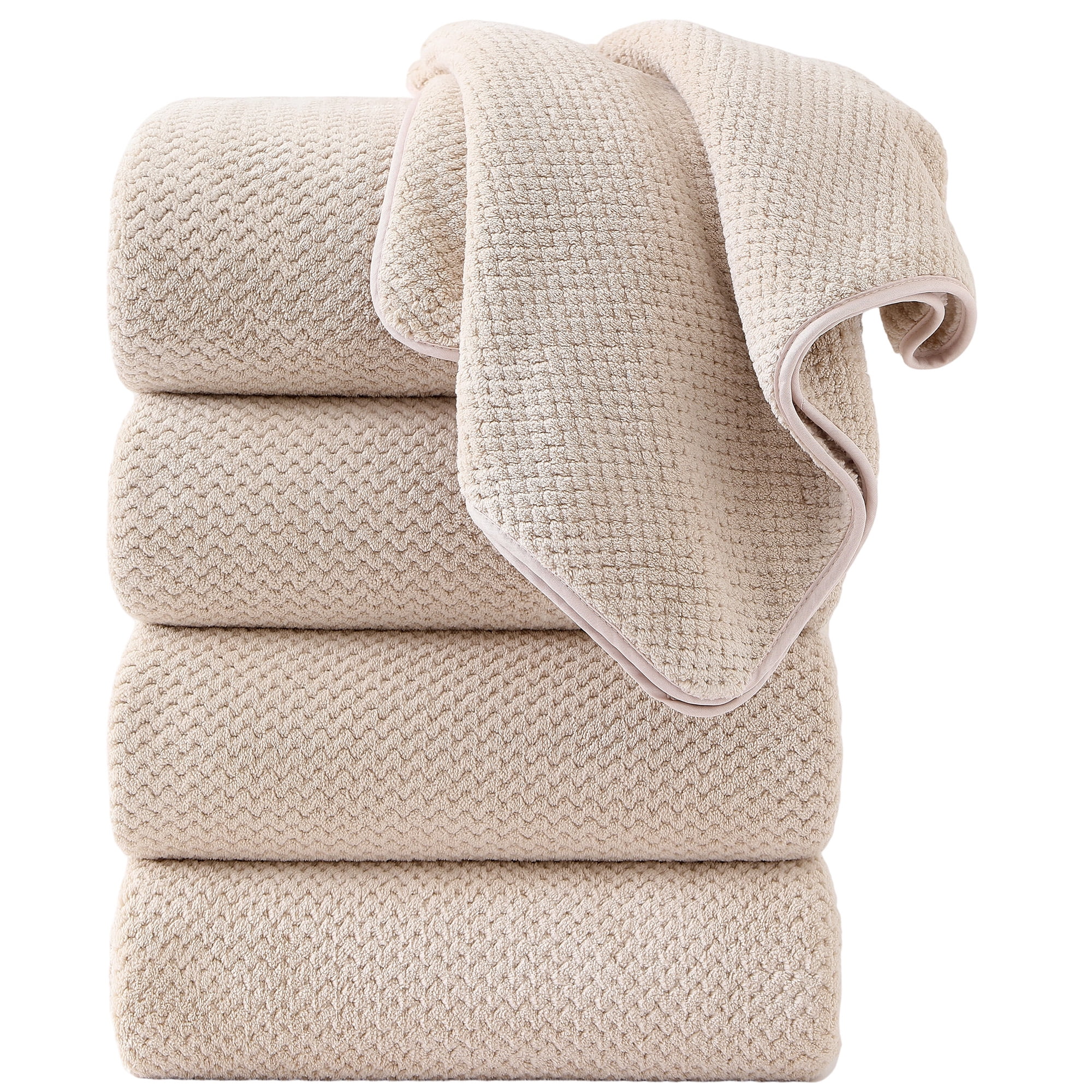 Jessy Home Oversized 4 Pack Bath Towels 35 x 70 Inches Soft Plush ...