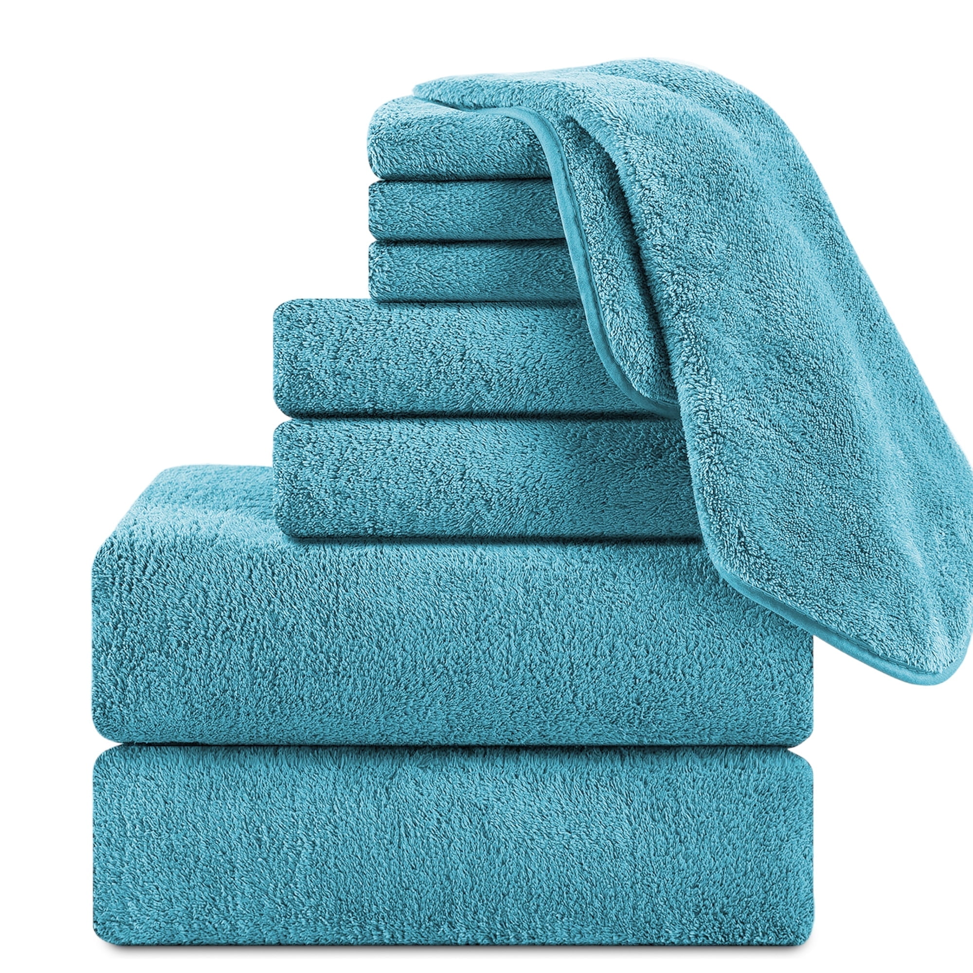Jessy Home 8 Piece Home Collection Ultra Soft Cozy Green Pine Towels ...