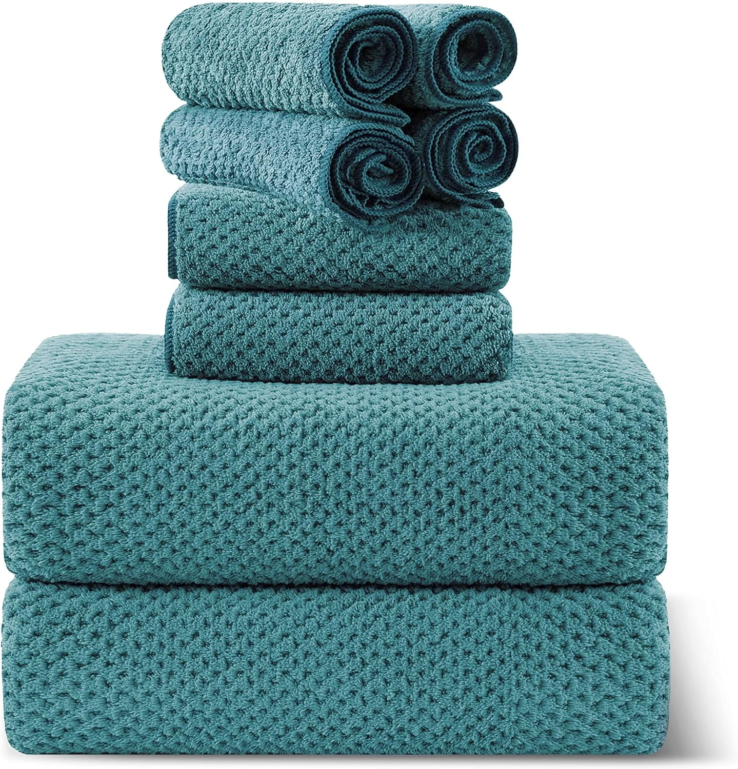Jessy Home 8 Piece Bathroom Towel Set - Ultra Soft 600 GSM Light Green ...