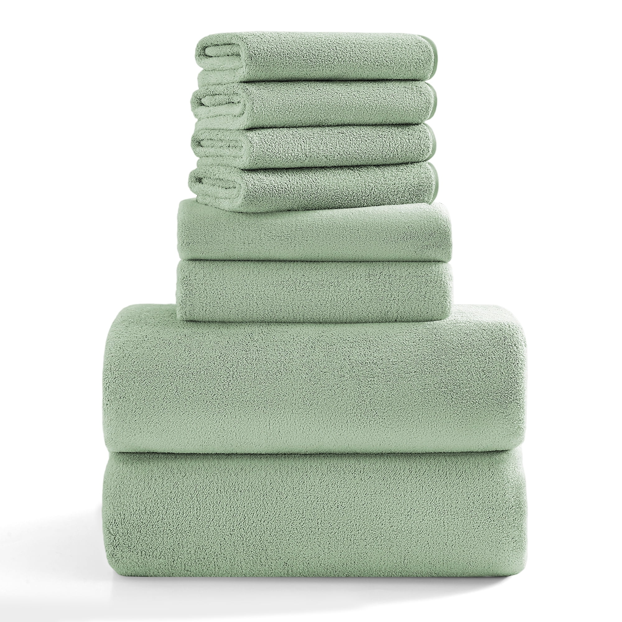 Jessy Home 8 Piece Home Collection Ultra Soft Cozy Towels 700 GSM Light ...