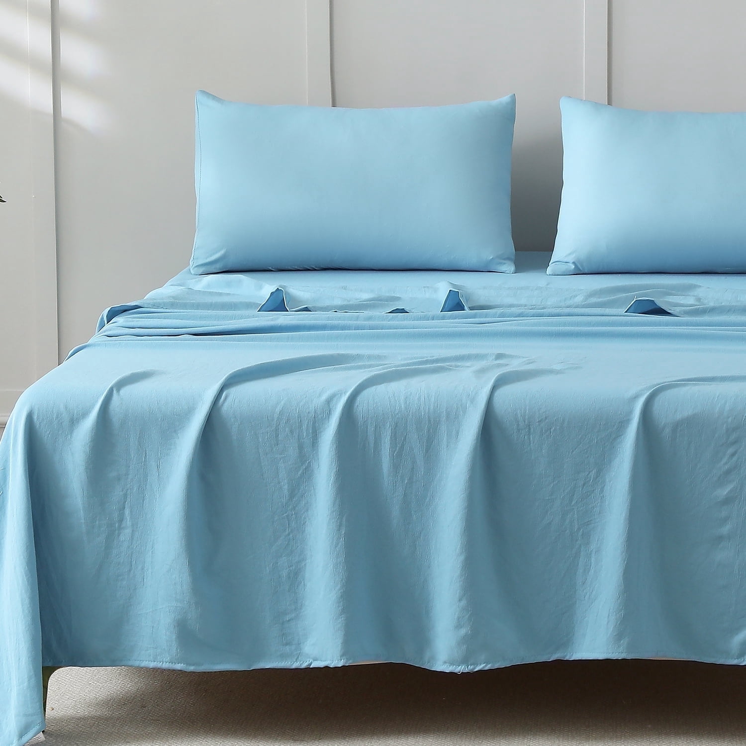 Jessy Home Bed Sheets Set 4 Piece Queen/Full Sheet Set Green Pine ...