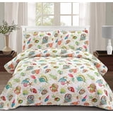 Jessy Home Quilt Full/Queen Ocean Bedspread Microfiber Lightweight ...