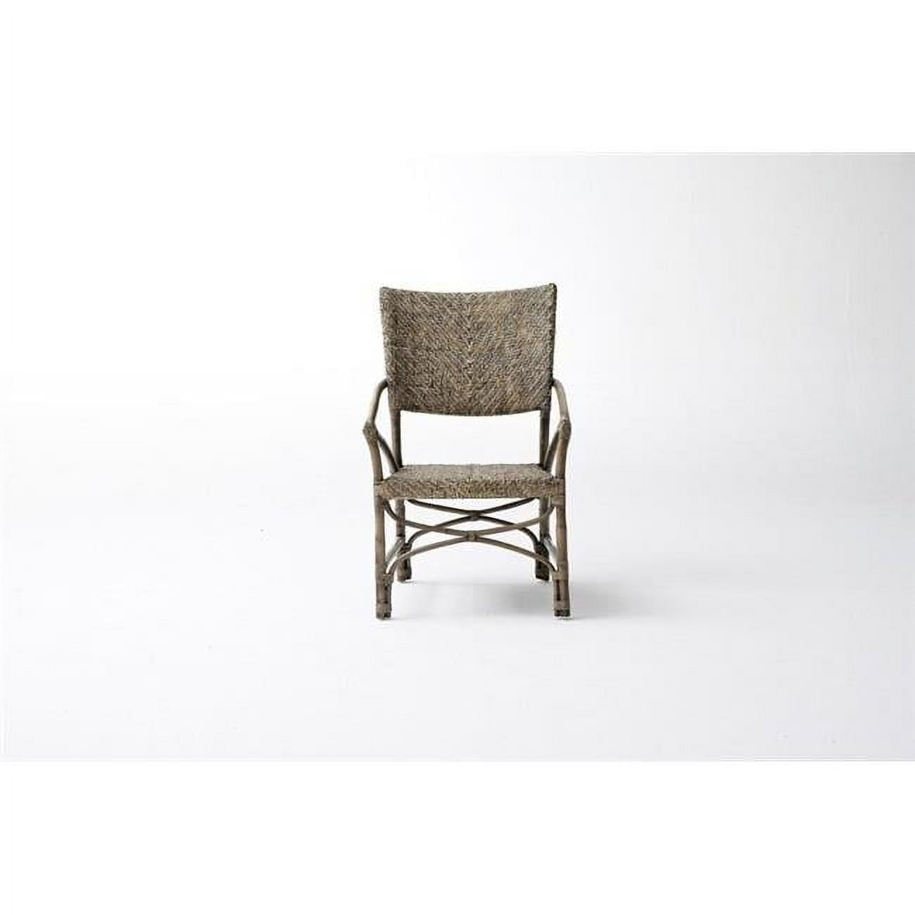 NovaSolo Woven Rattan Indoor Arm Living Room Jester Chair Set of 2 ...