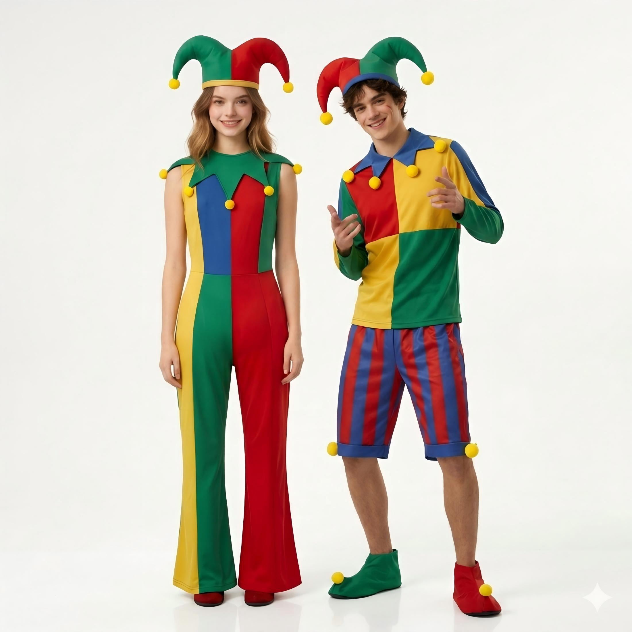 Jester Costume For Men Women Halloween Terrifier Circus Clown Cosplay