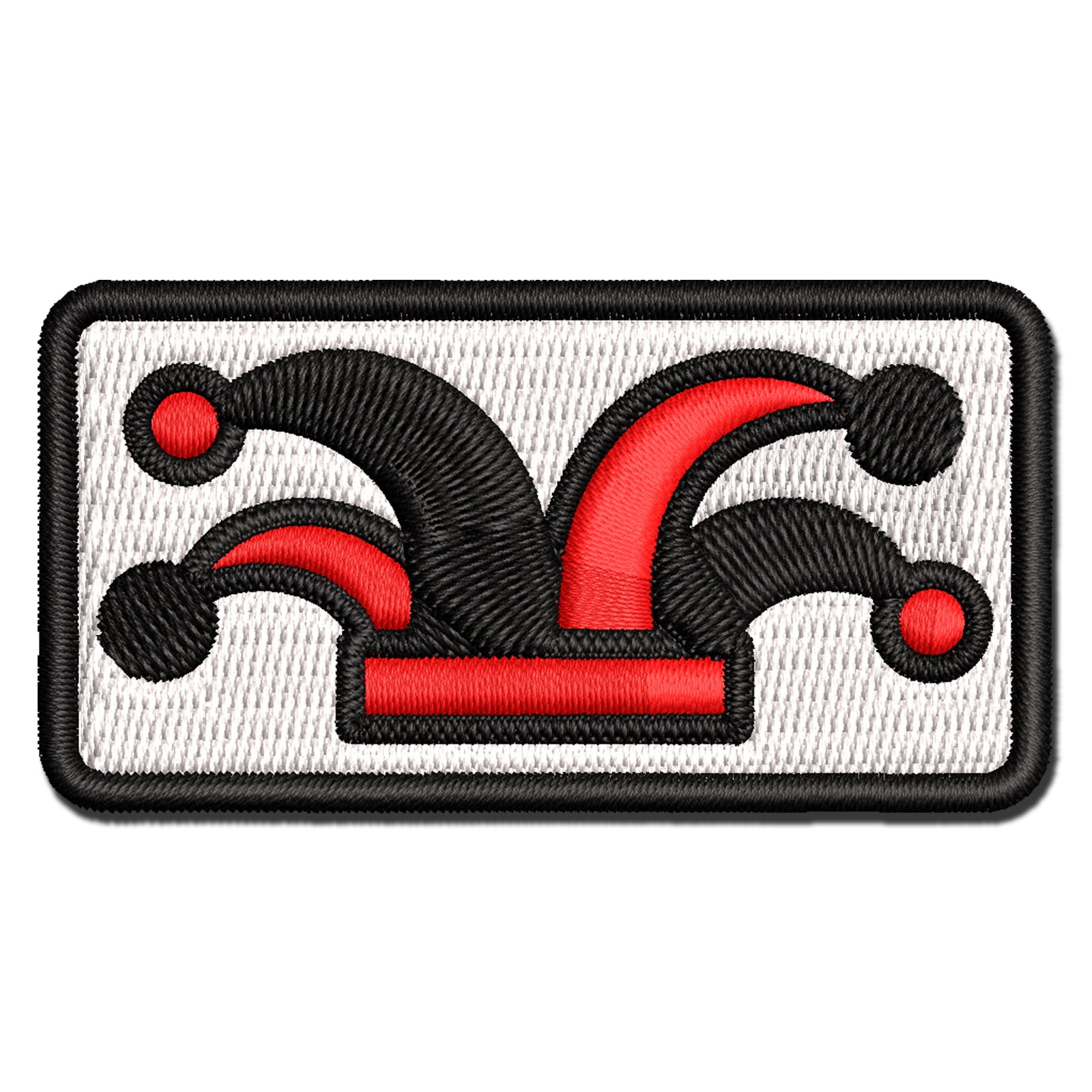 Jester Joker Hat Tarot Card Applique Multi-Color Embroidered Iron-On ...