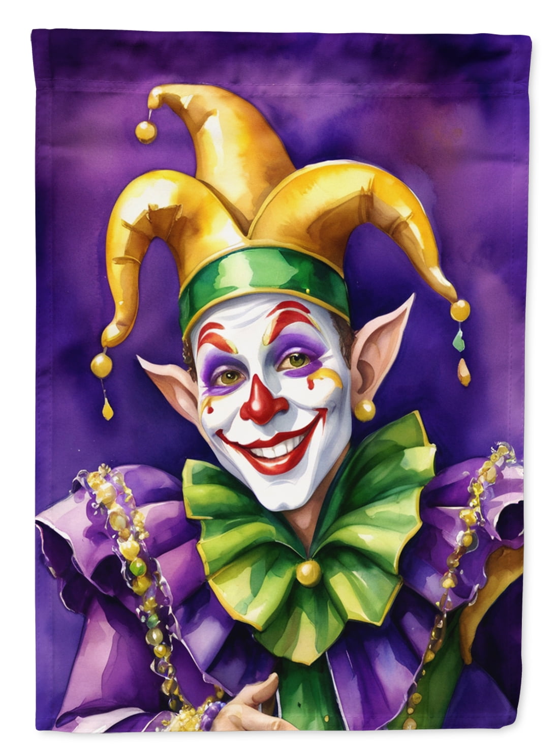 Jester Mardi Gras House Flag 28 in x 40 in - Walmart.com
