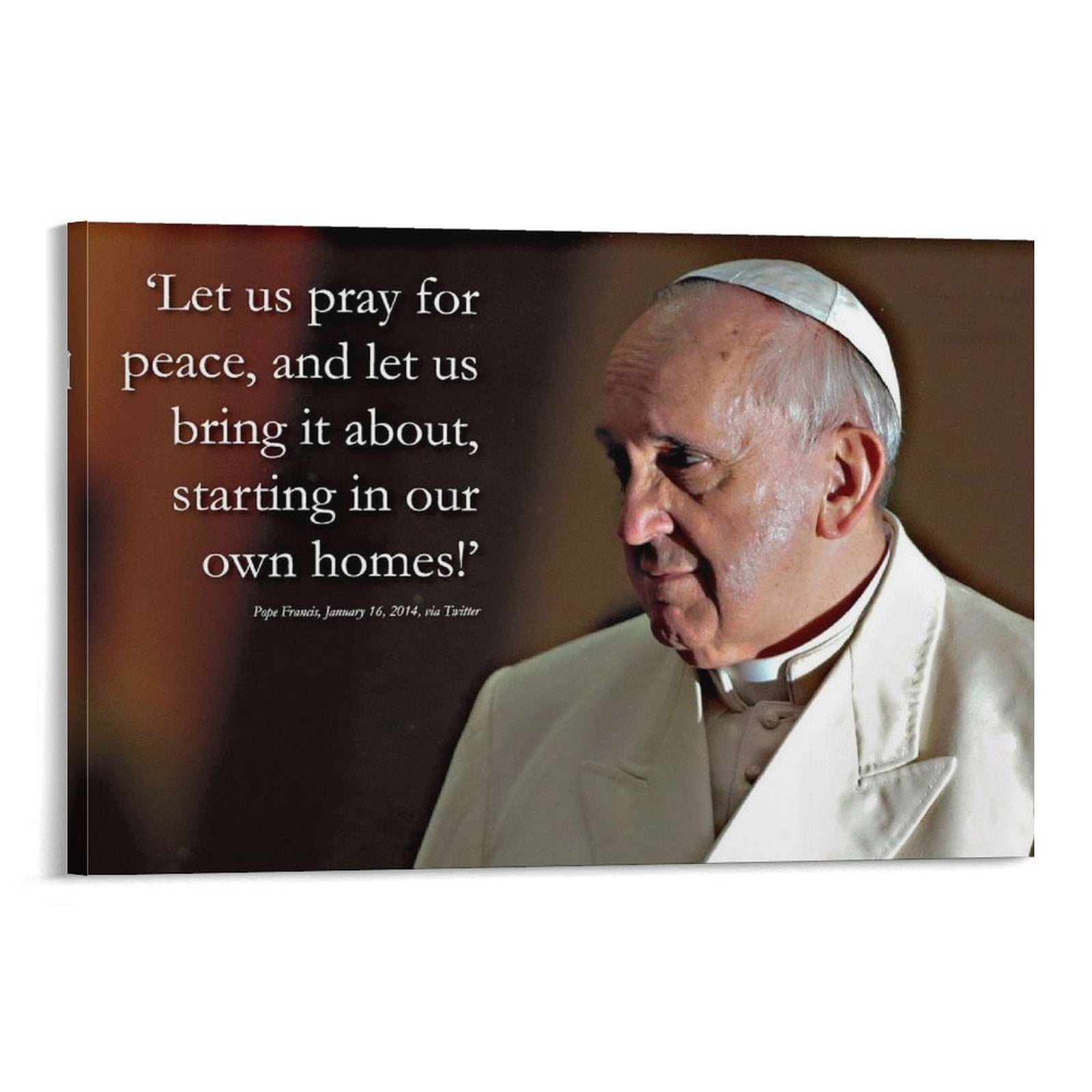 Jesuit Pope Francis Poster Wall Art Poster Scroll Canvas Painting ...