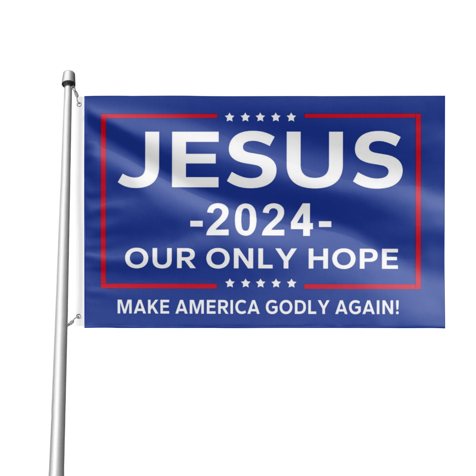 Jesus 2024 Our Only Hope Flag 3x5 Ft – Make America Godly Again with ...